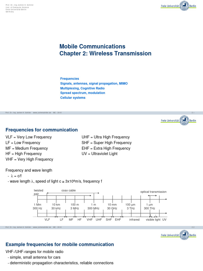 C02-Wireless Transmission | PDF | Modulation | Cellular Network