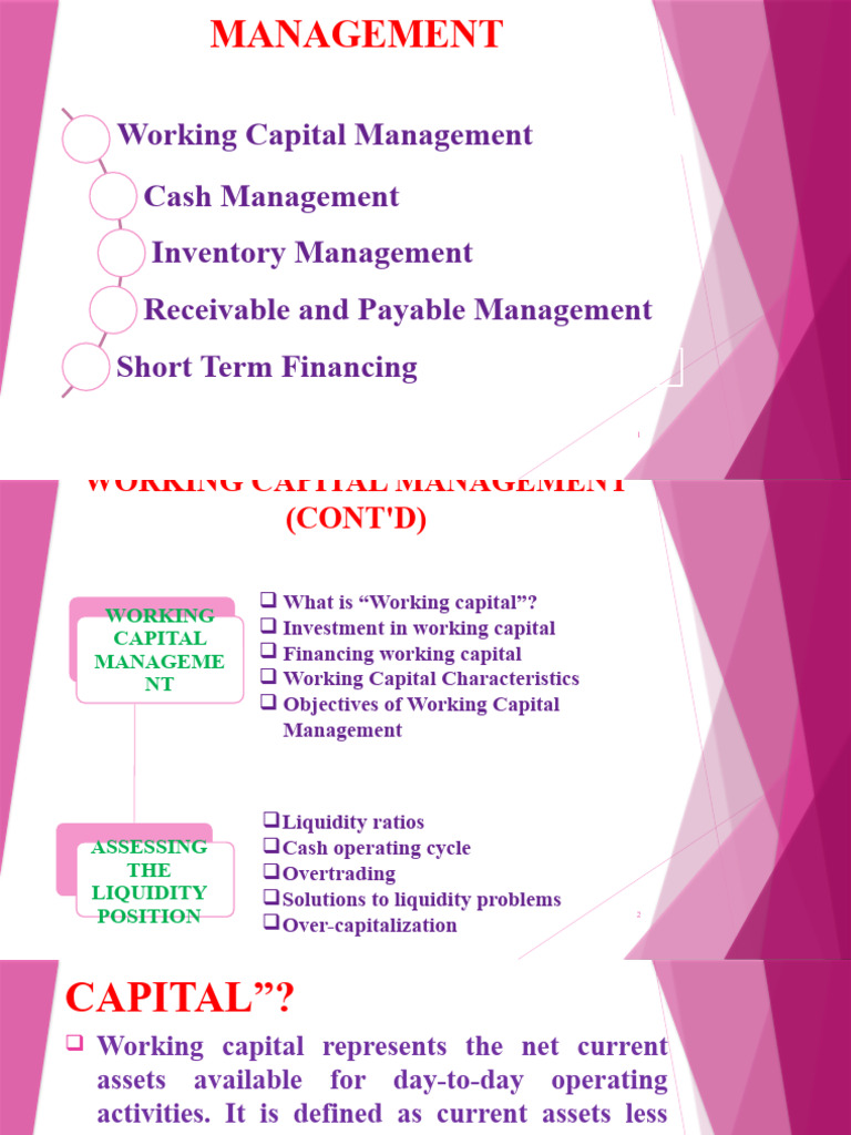 Lecture 3_WC Management - EDIT | PDF | Working Capital | Yield Curve