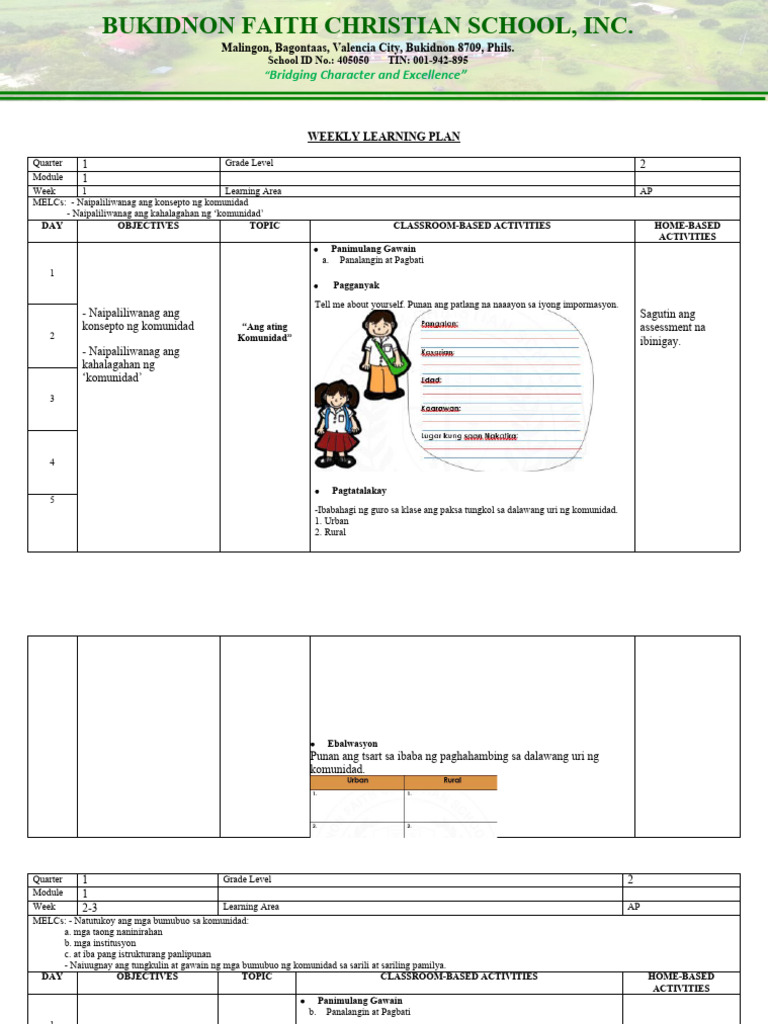 Q1-Ap-Wlp-Grade 2 Last Year | PDF