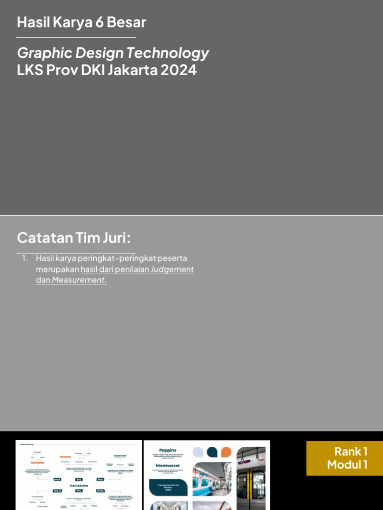 Hasil Karya 6 Besar Gdt - Lks Dki Jakarta 2024 | PDF