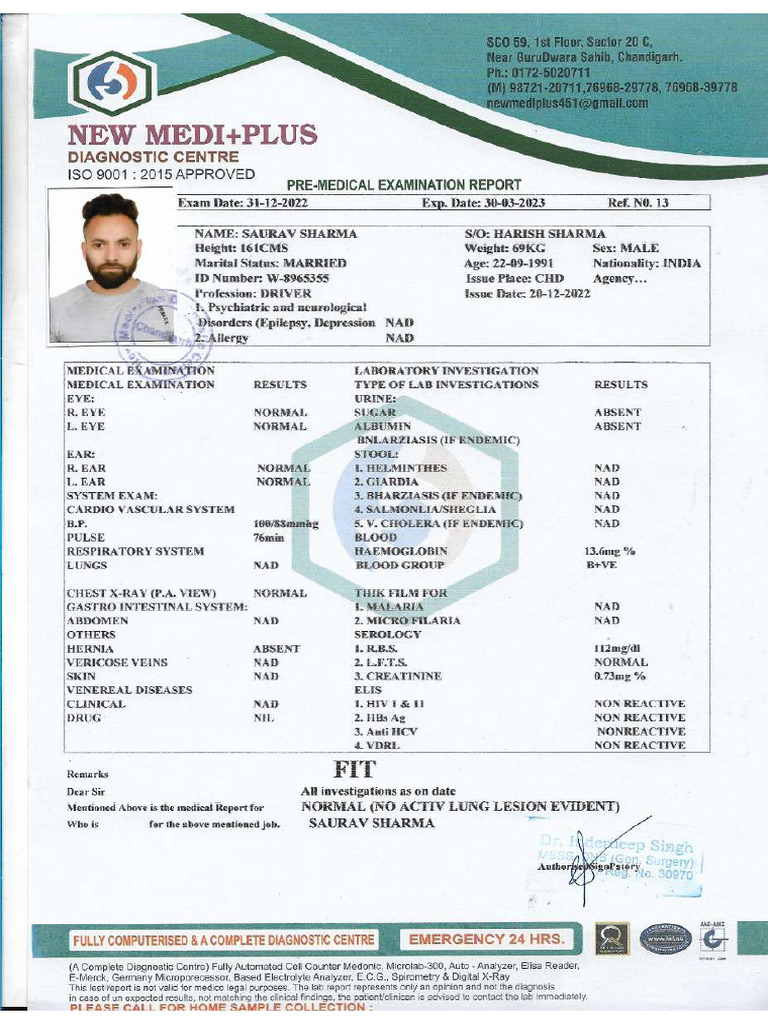Medical Report | PDF