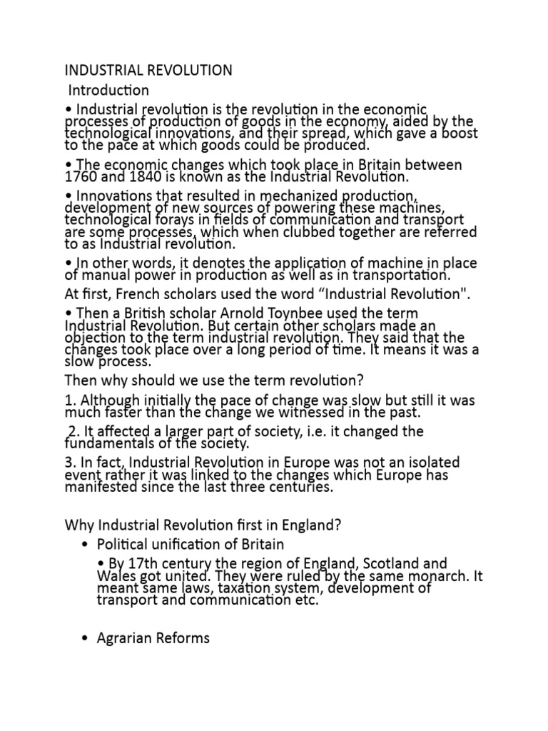 Industrial Revolution | PDF | Industrial Revolution | Spinning (Textiles)