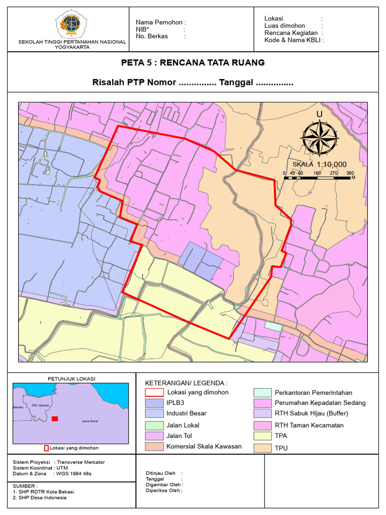 Peta Rencana Tata Ruang. | PDF