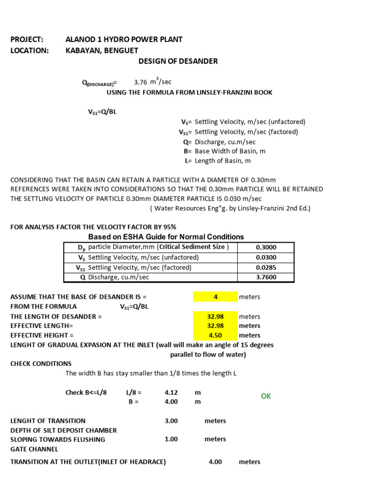 Alanod 1 Desander DESIGN | Download Free PDF | Chemical Engineering ...