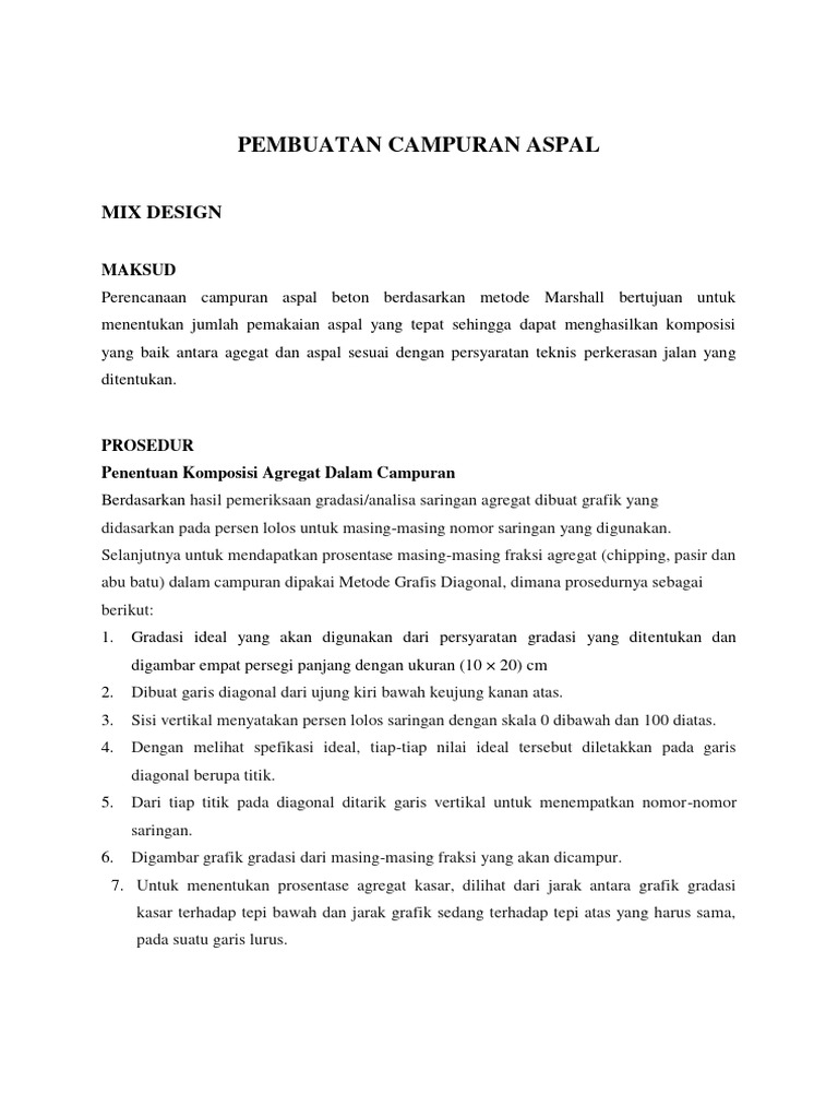 Topik 17 Pencampuran Aspal | PDF