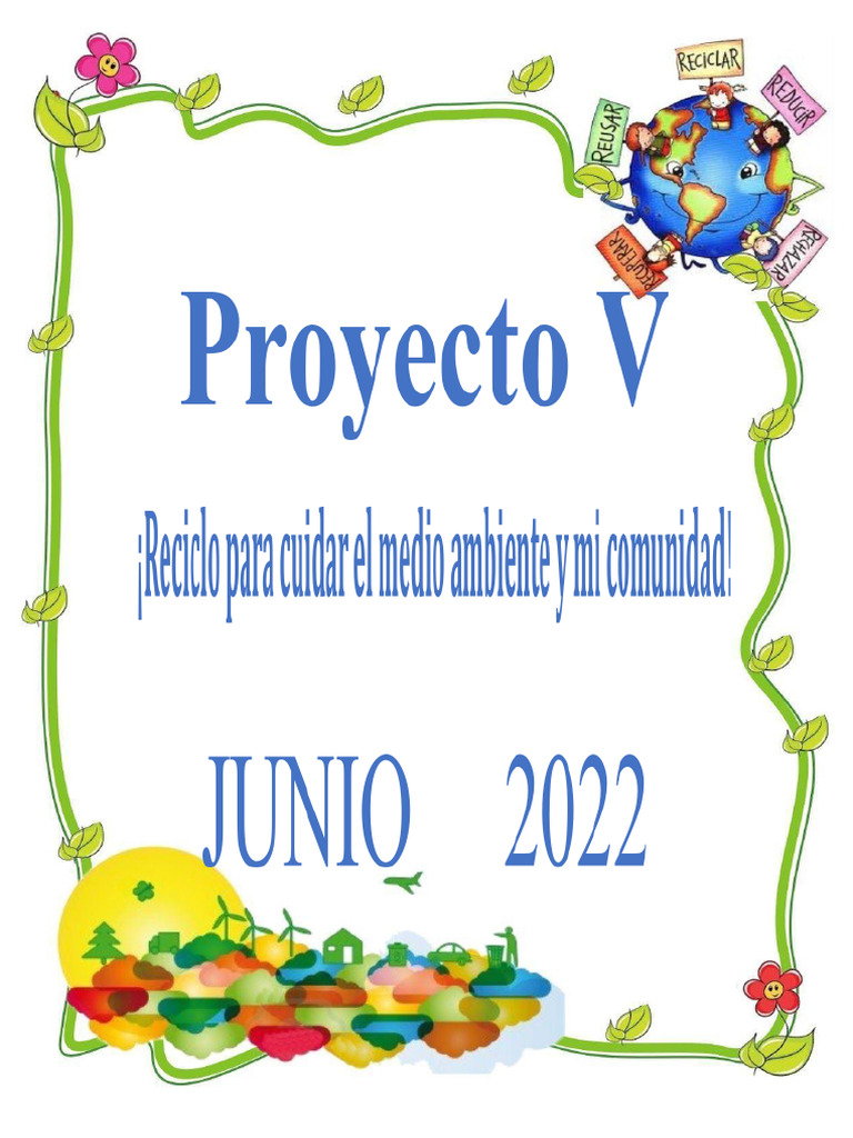 Proyecto Reciclo para Cuidar El Medio Ambiente y Mi Comunidad | PDF | Observación