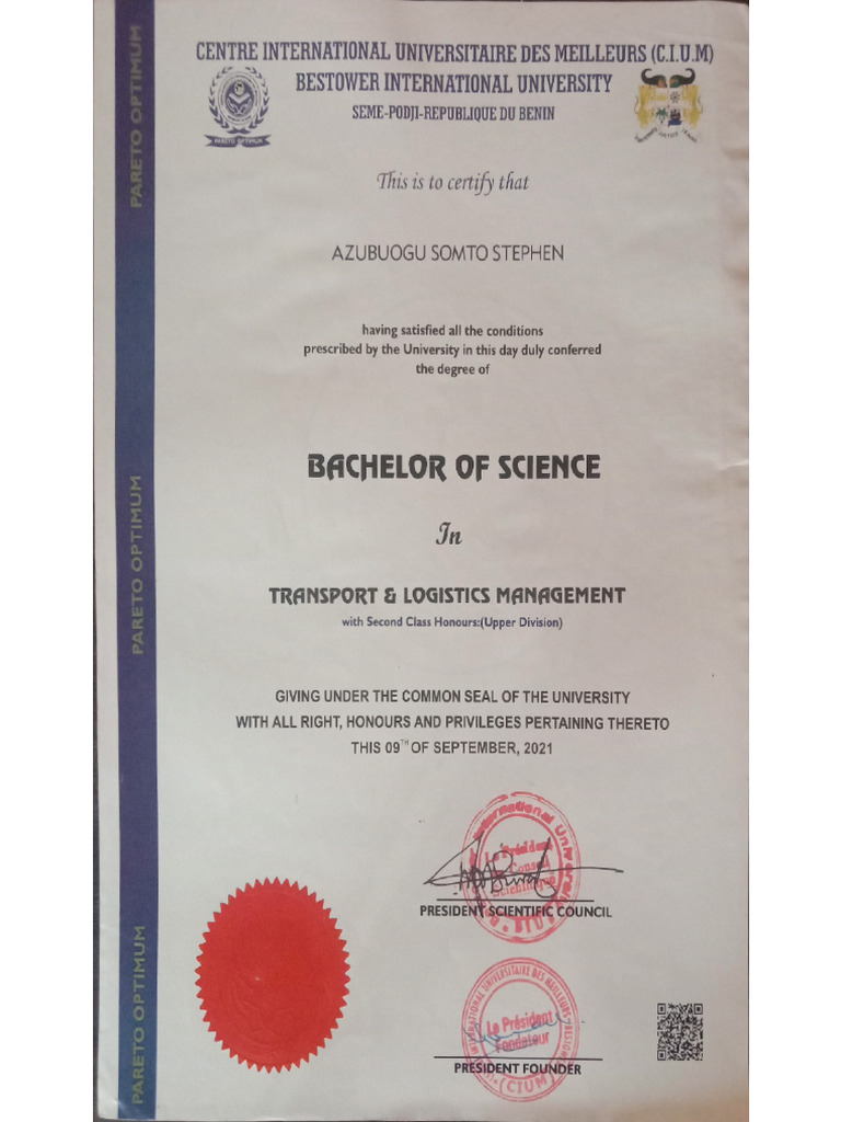 my BSC certificate | PDF