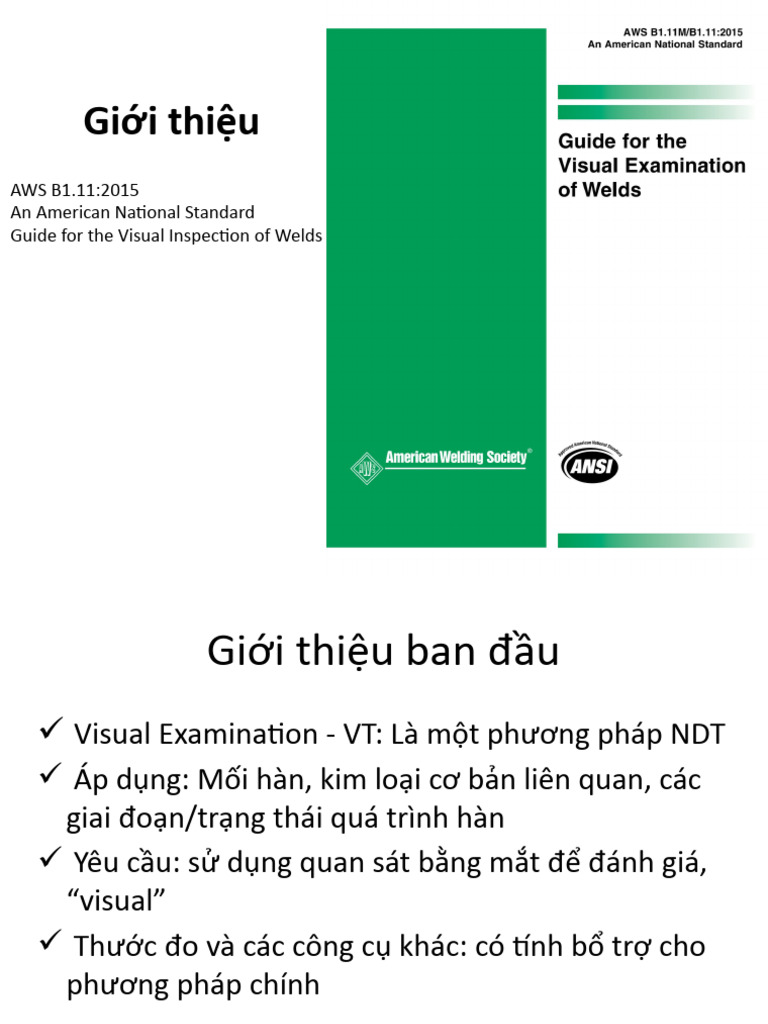 Gioi Thieu Tieu Chuan Aws b1.11-2015 | PDF