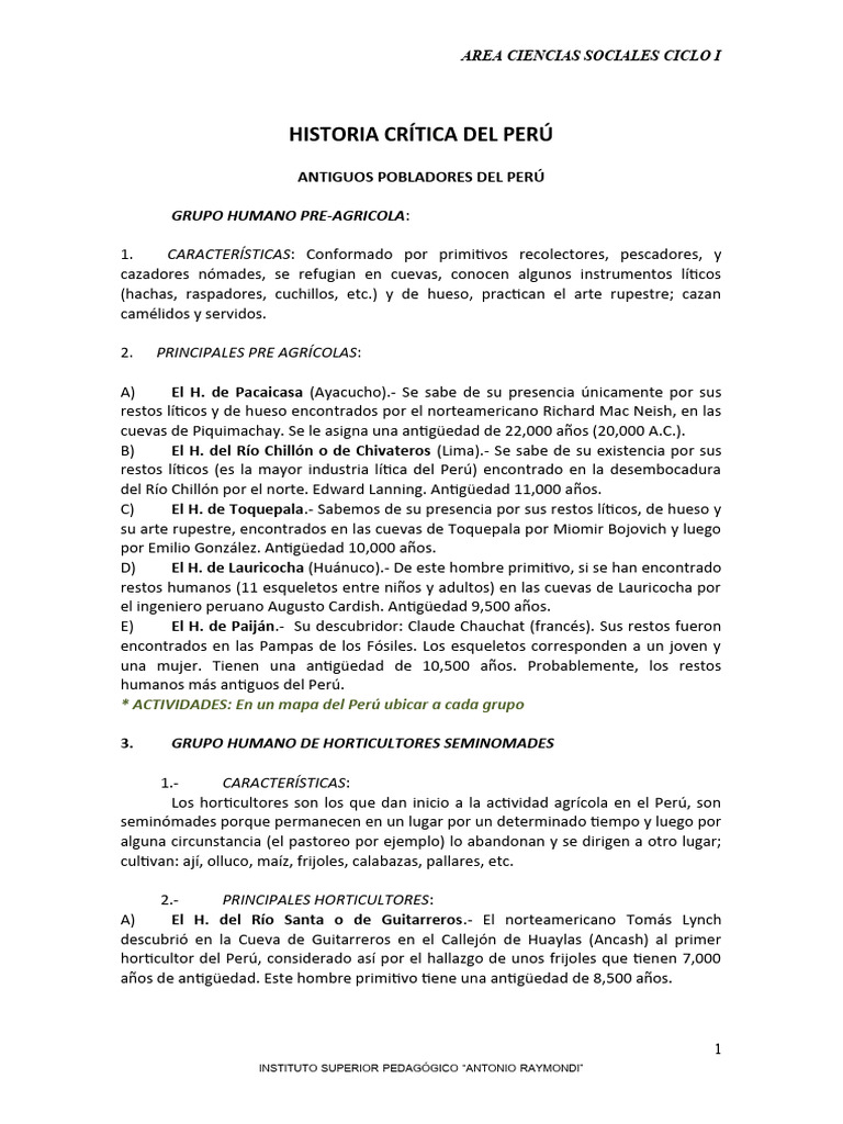 Módulo Historia Raymnosdi2 | PDF | Imperio Inca