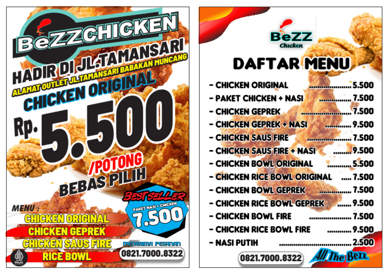 BROSUR BEZZ CHICKEN TASIKMALAYA | PDF