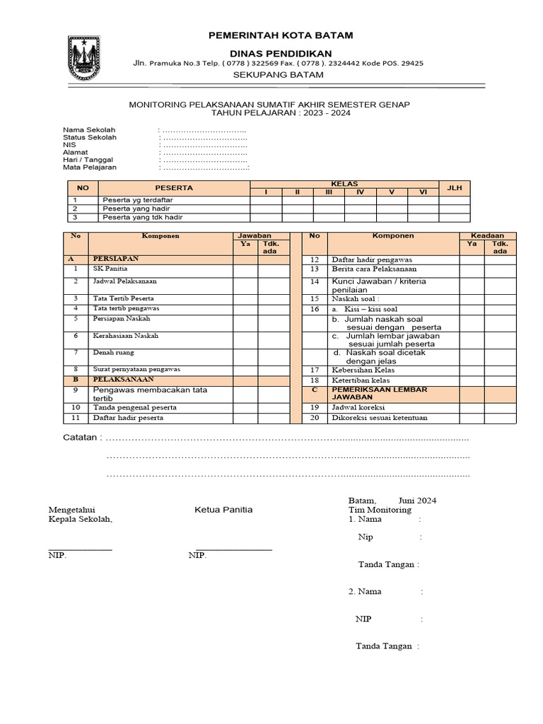 Monitoring Ujian Akhir Semester | PDF