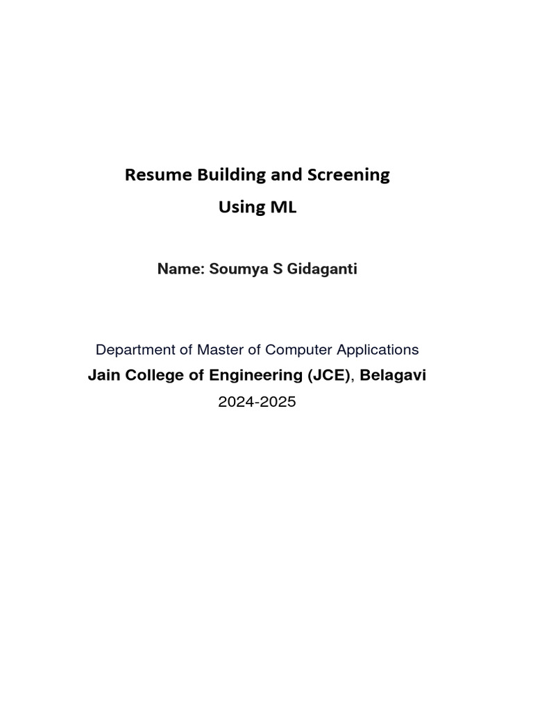 Project Resume Building | PDF | Python (Programming Language ...