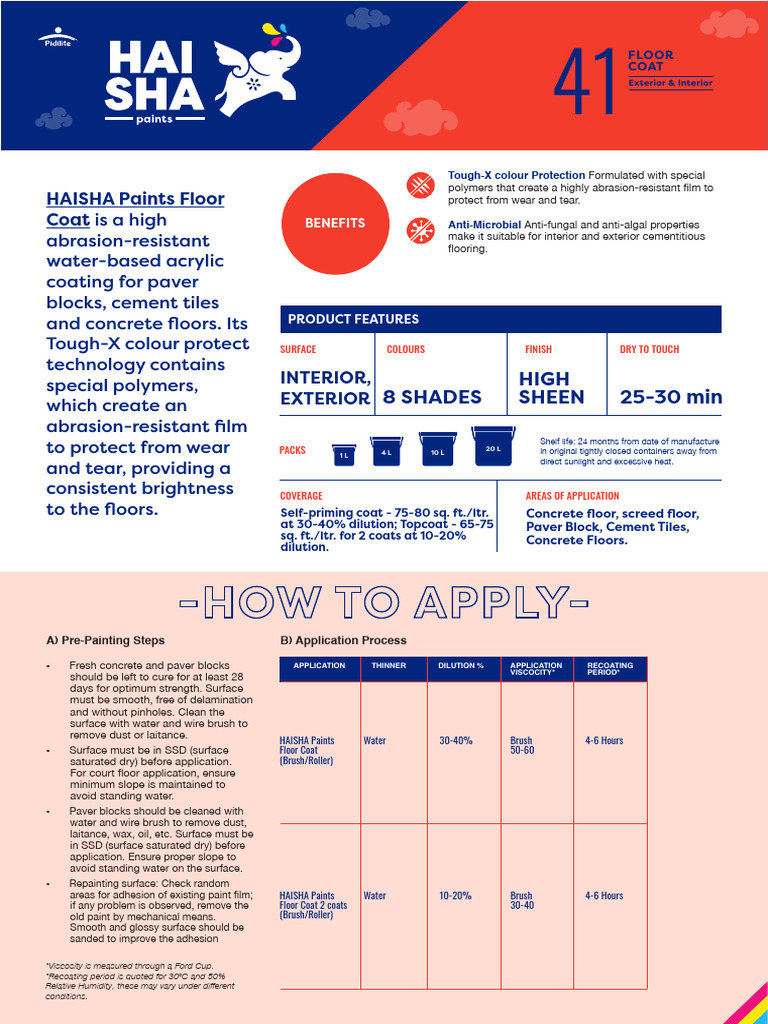 Revised 23CC0114 TDS HAISHA Paints Floor Coat | PDF | Paint | Concrete