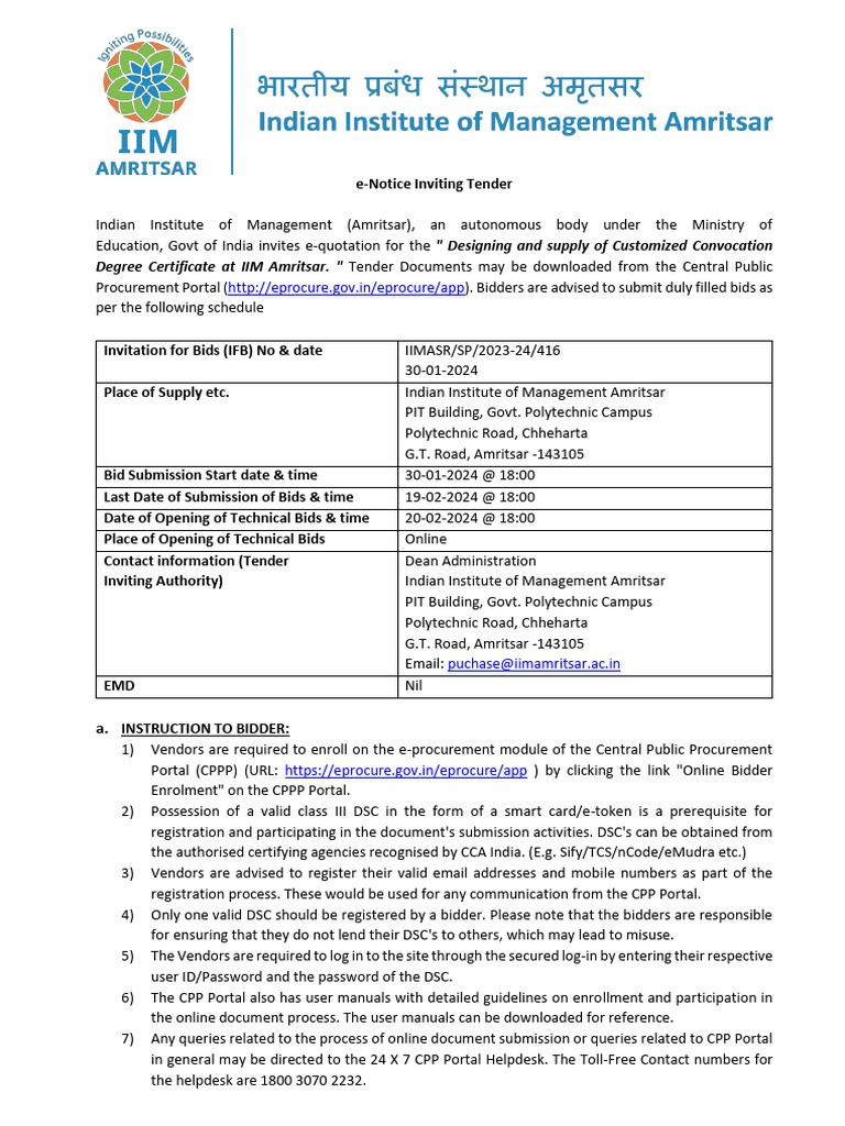 Certificate - Iim Amritsar 2024 | PDF | Cheque | Banks