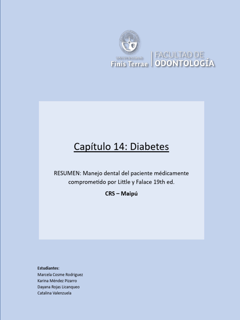 1) Resumen Diabetes - CRS Maipú M Cosme Rodriguez | PDF | Diabetes ...