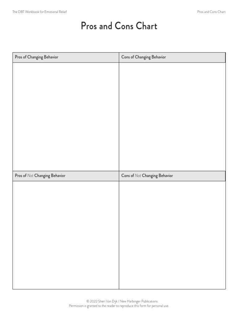 Worksheets-and-Handouts DBTWorkbookEmotionalRelief | PDF | Emotions ...