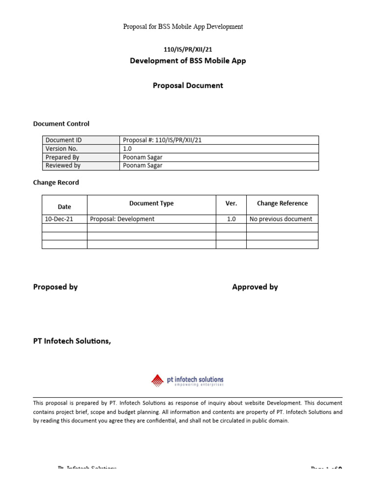 BSS Mobile App Development Proposal | PDF | Mobile App | Software ...