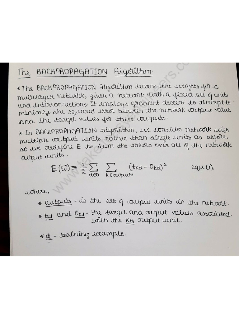 Prog 5 Back Prop Theory | PDF