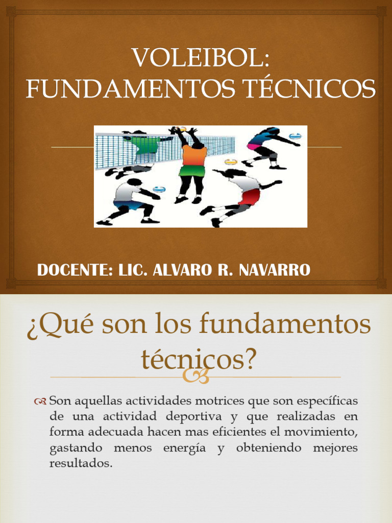 Fundamentos Tecnicos de Voleibol | PDF | Mano | Vóleibol