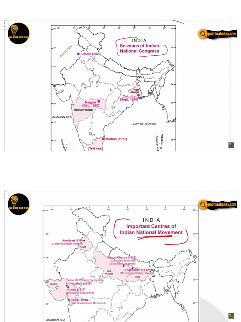 Important Maps Class 10 Boards SST | PDF
