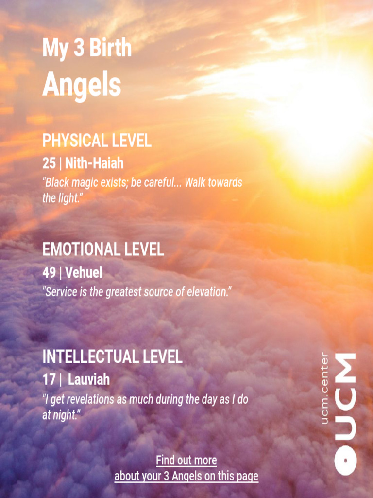 Your 3 Birth Angels | PDF | Religion & Spirituality