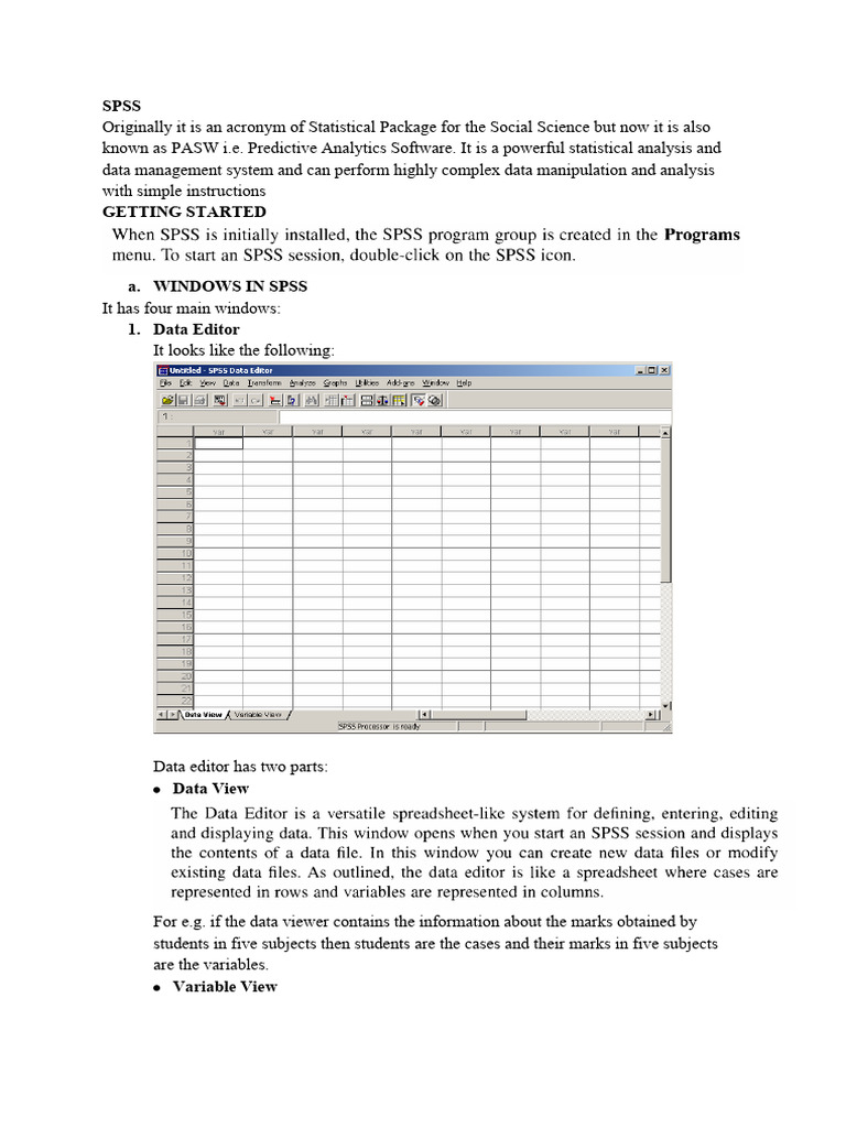 SPSS | PDF | Spss | Microsoft Excel SPSS | PDF | Spss | Microsoft Excel