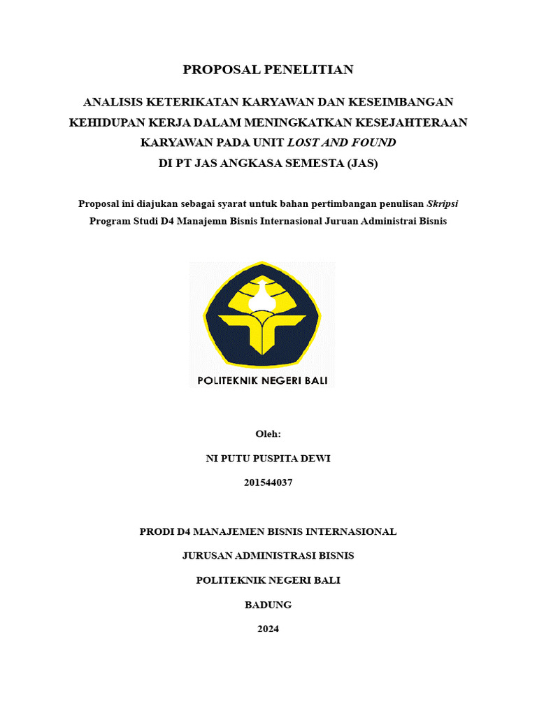 Usulan Proposal Penelitian Kualitatif | PDF | Karier & Perkembangan