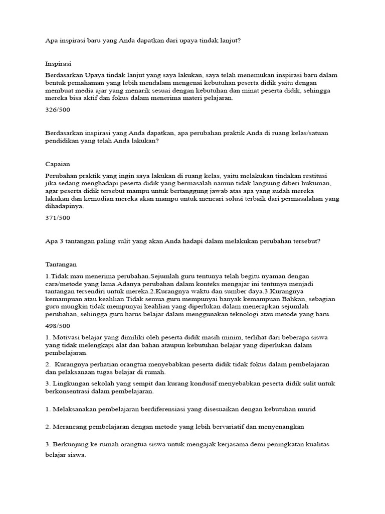 Apa Inspirasi Baru Yang Anda Dapatkan Dari Upaya Tindak Lanjut | PDF Apa Inspirasi Baru Yang Anda Dapatkan Dari Upaya Tindak Lanjut | PDF