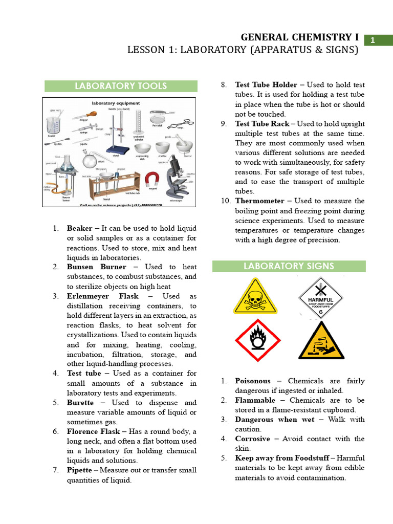 General Chemistry I | PDF | Laboratories | Chemistry