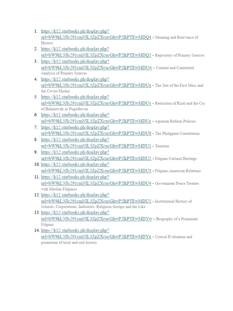 Readings in Philippine History Lecture DOST STARBOOKS | PDF | Science ...