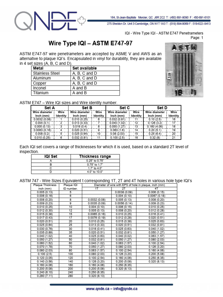 Penetrameters Shims Mounting Blocks and Wedges | PDF | Stainless Steel ...
