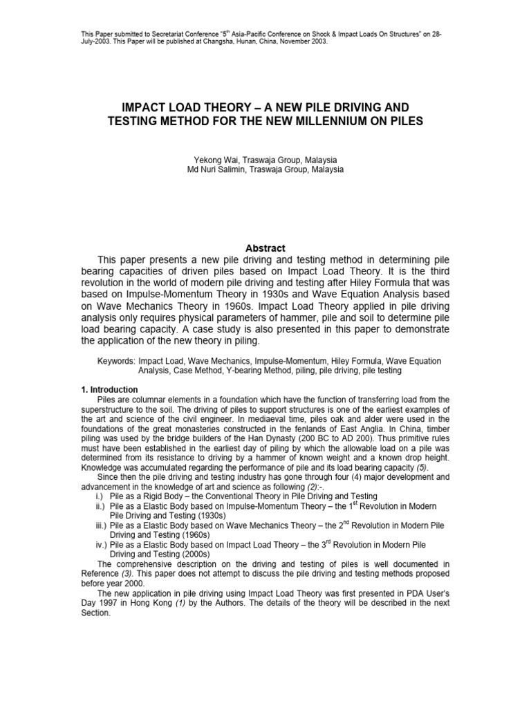 YJACK - Impact Load Theory Tech Paper 2003 - Impact Load Theory - A New ...