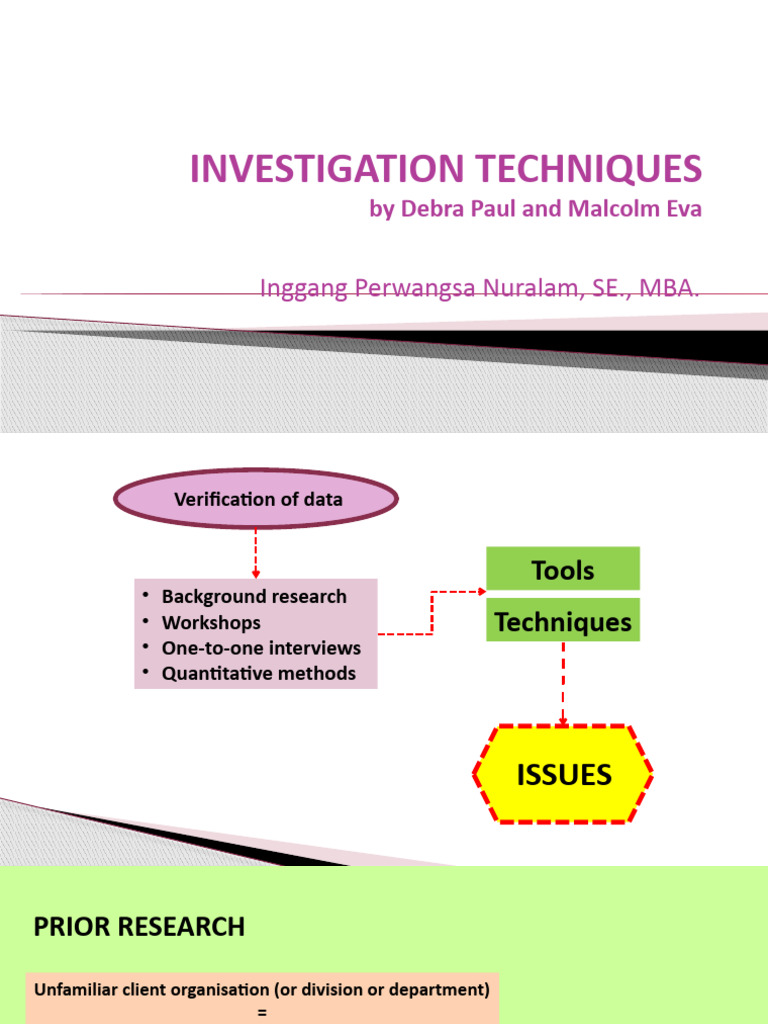 Business Analysis - Week 5 - Investigations Techniques | PDF ...