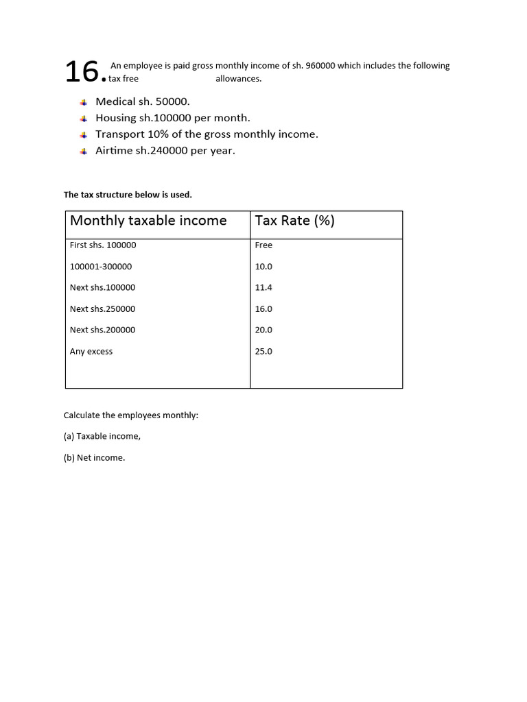 Calculate Employee Taxable & Net Income | PDF | Business