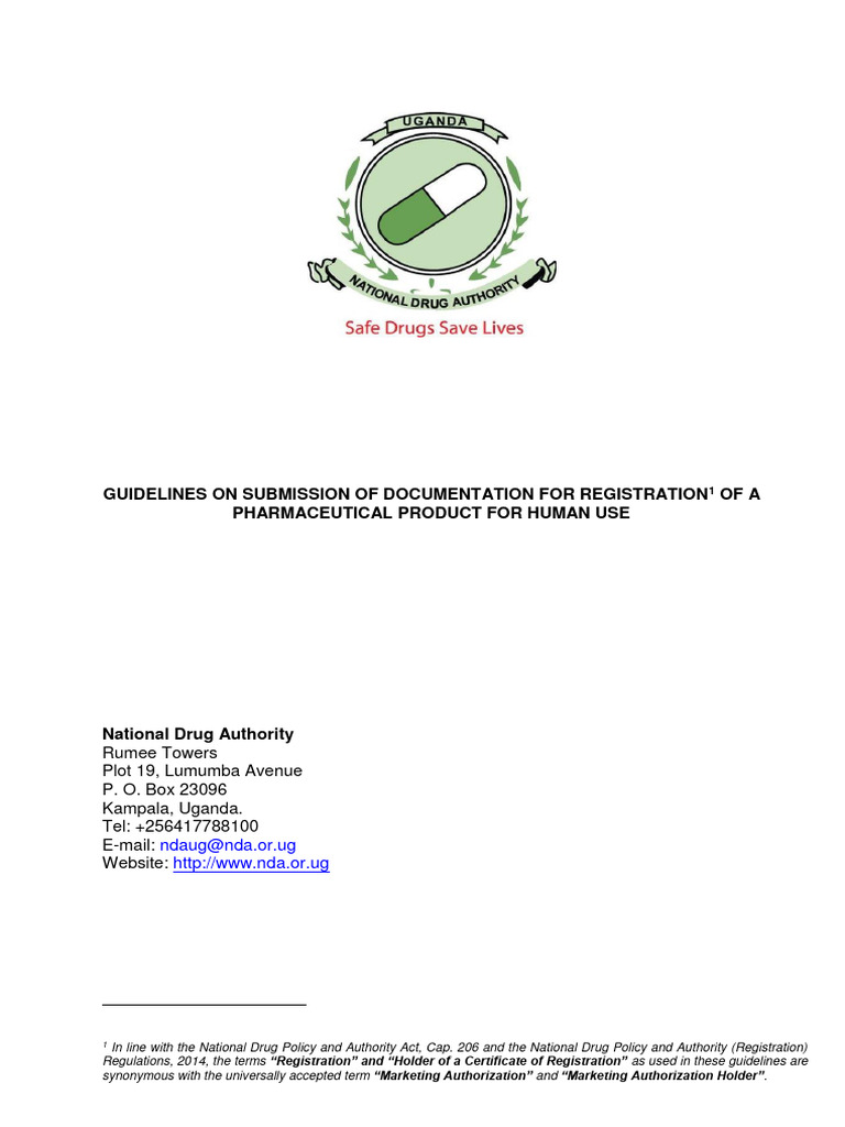 Uganda Pharmaceutical Registration Guidelines | PDF | Pharmaceutical Formulation | Packaging And ...