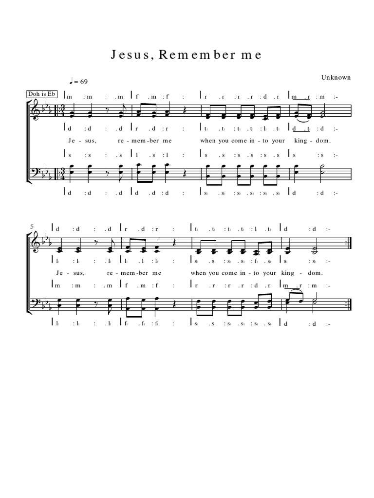 Jesus Remember Me | PDF