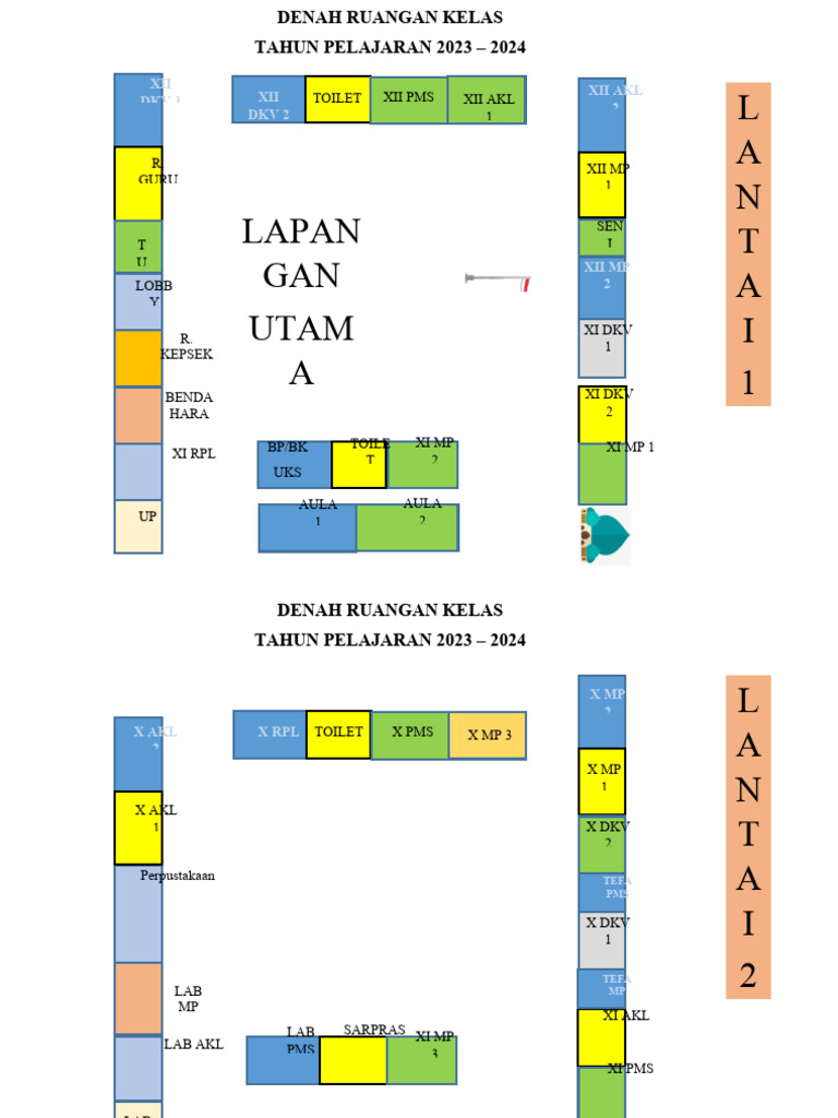 DENAH RUANGAN KELAS | PDF