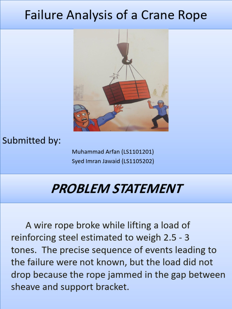 Failure Analysis of Crane Rope | PDF | Fracture | Fatigue (Material)
