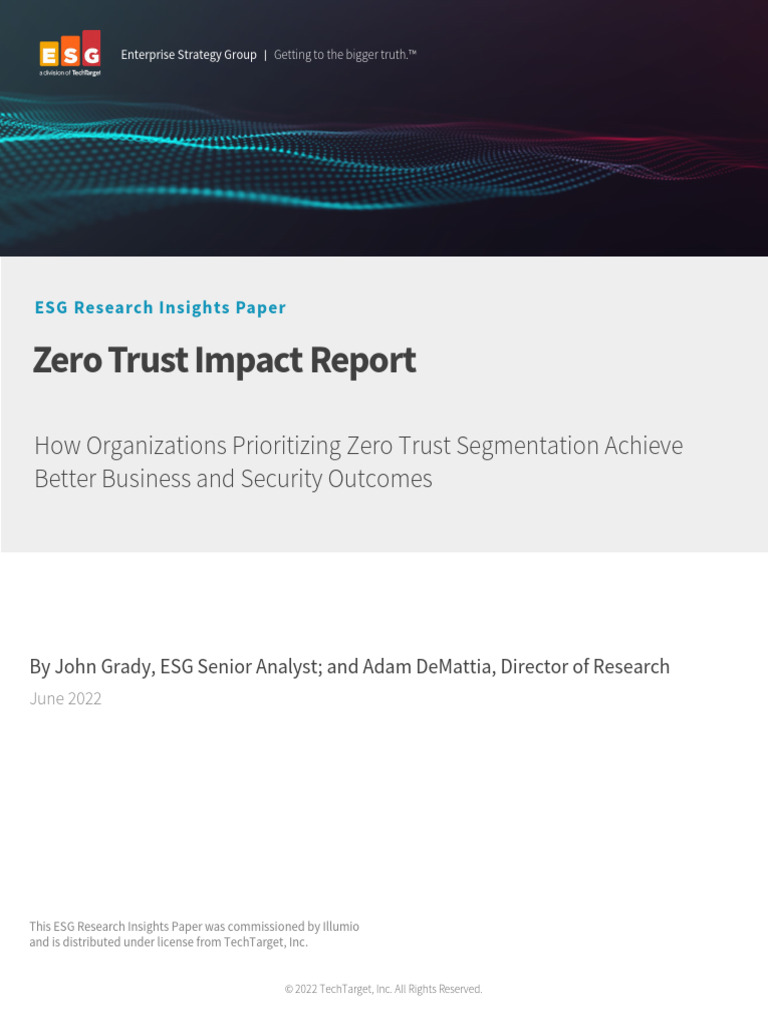 ESG Zero Trust Impact Report 2022 | PDF | Computer Security | Security