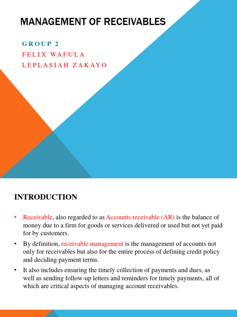 Management of Receivables | PDF | Revenue | Credit Card
