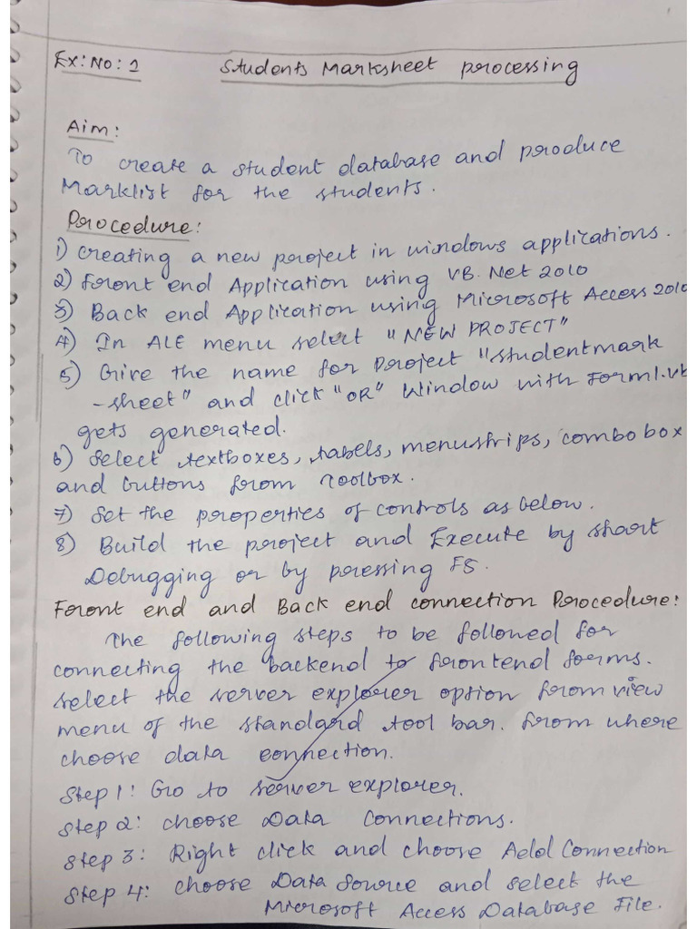 Student Marksheet Processing | PDF