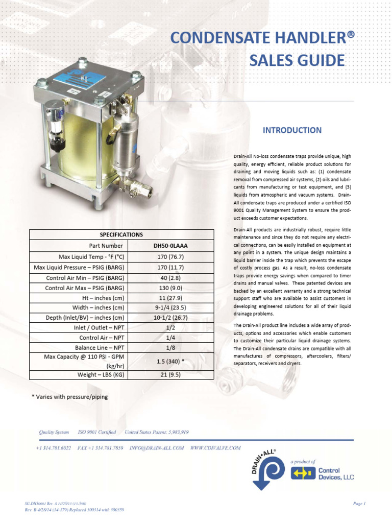 Drainall DH50-0LAAA | PDF | Valve | Pipe (Fluid Conveyance)