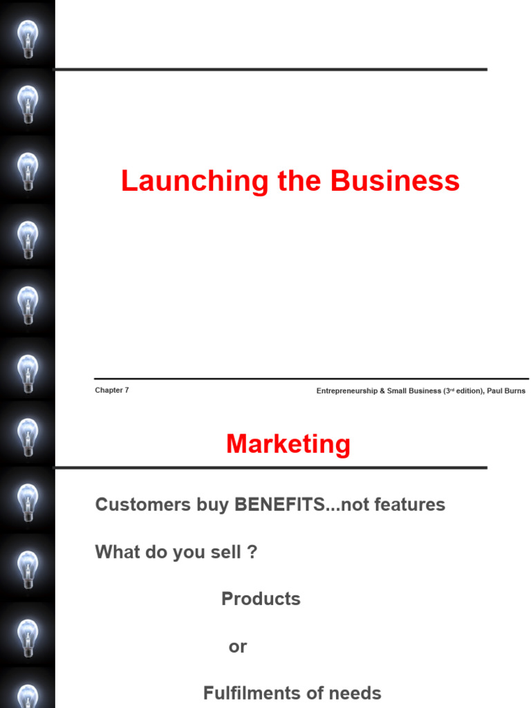 Launching and Marketing a Small Business | PDF | Financial Markets ...