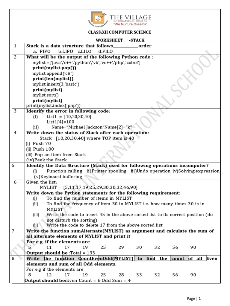 Stack Xii | PDF | Software Engineering | Computer Programming