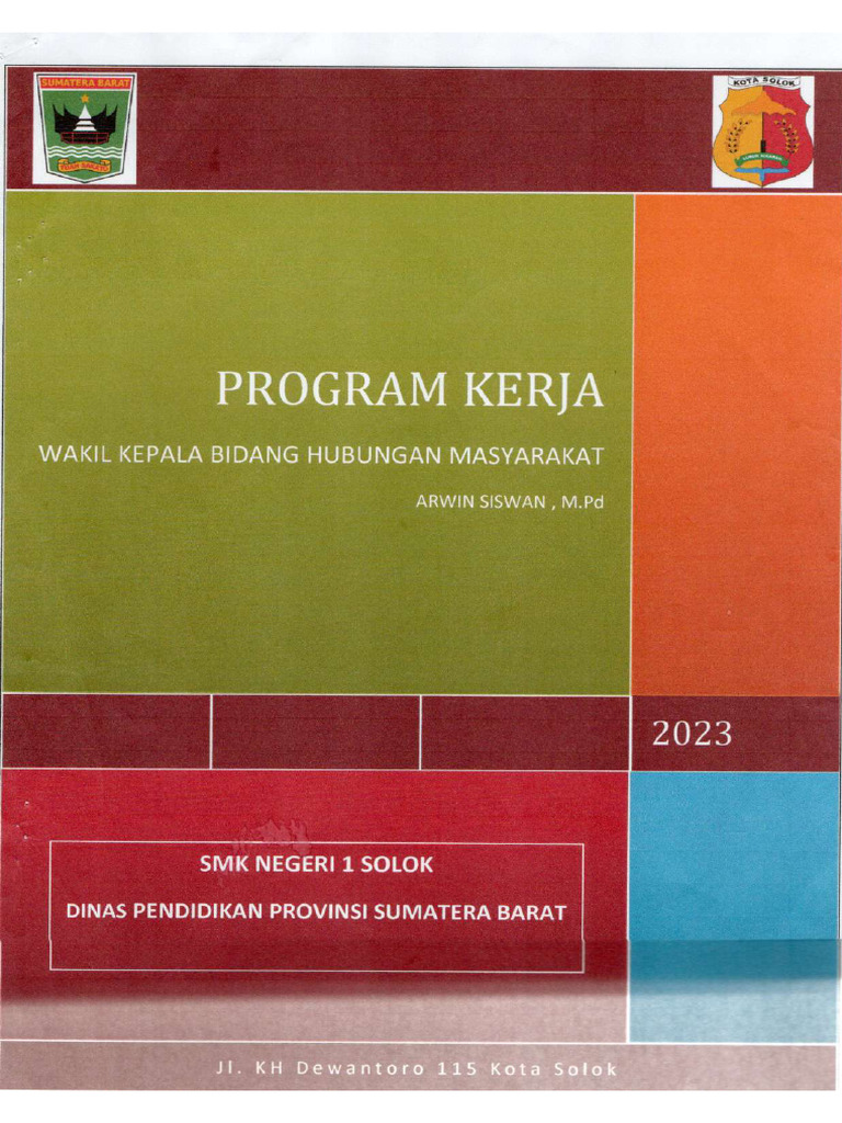 Program Kerja SMKN1 Solok_0001 | PDF
