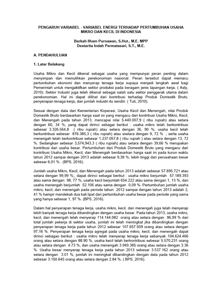 Determinan UMKM - 250624 | PDF