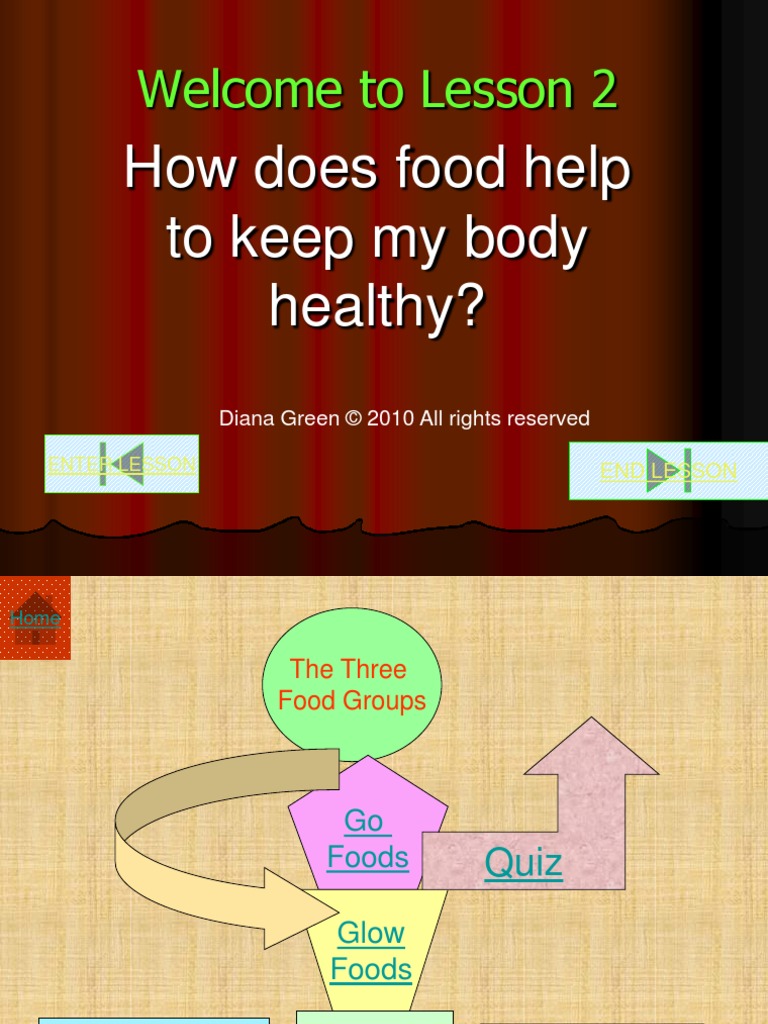Welcome To Lesson 2: How Does Food Help To Keep My Body Healthy ...