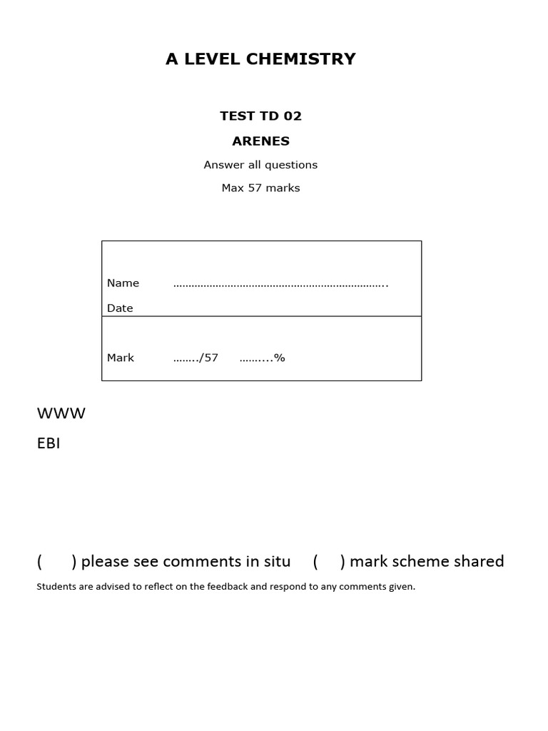 TD02 QP Arenes | PDF | Chemical Reactions | Acid