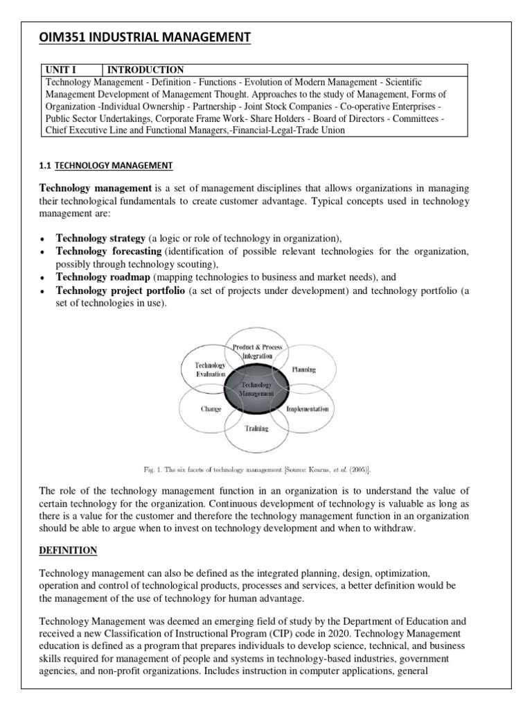 OIM351 INDUSTRIAL MANAGEMENT Unit 1 | PDF | Partnership | Cooperative