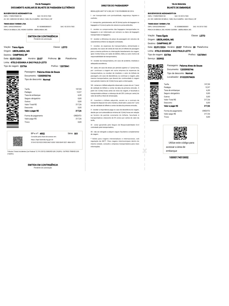 E-ClickBus - Embarque Express | PDF